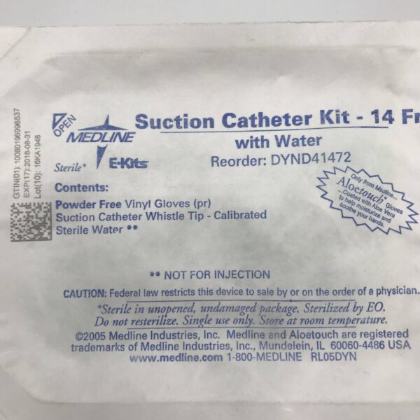Medline DYND41472 Suction Catheter Kit-14FR w/Water (x) - GB TECH USA