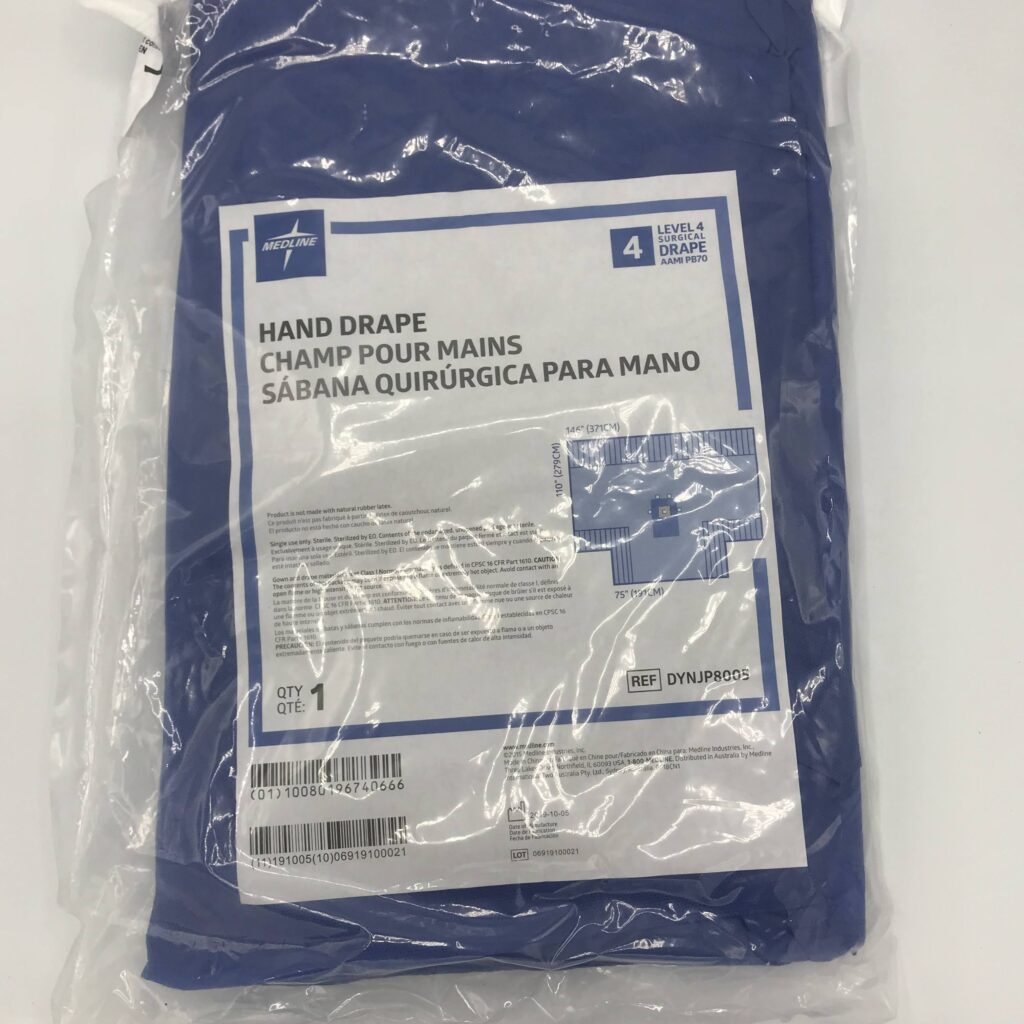 Medline DYNJP8005 Surgical Hand Drape 146" x 110" x 75" - GB TECH USA
