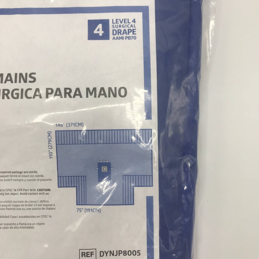 Medline DYNJP8005 Surgical Hand Drape 146" x 110" x 75" - GB TECH USA