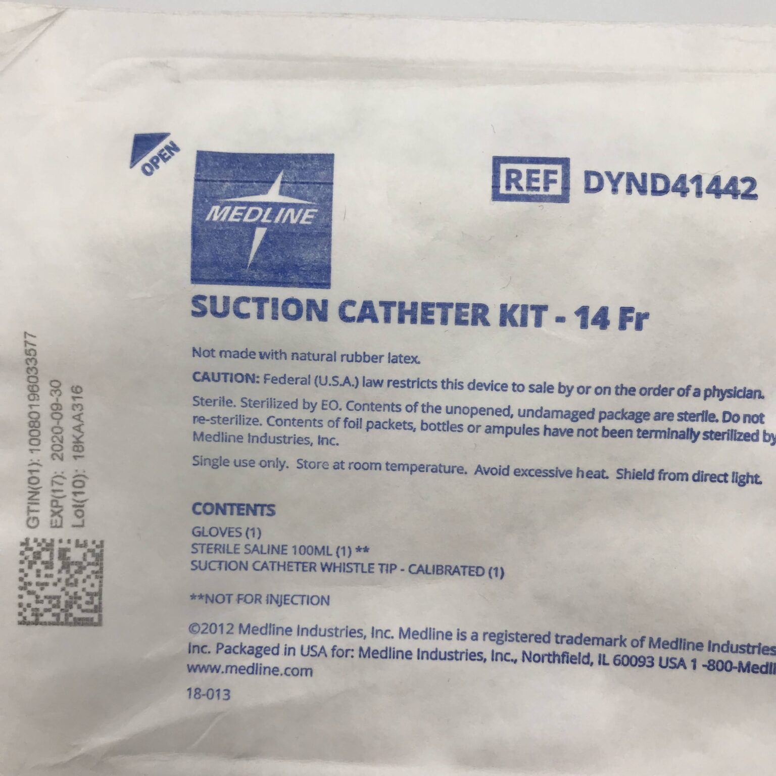 Medline DYND41442 Suction Catheter Kit-14Fr (x) - GB TECH USA