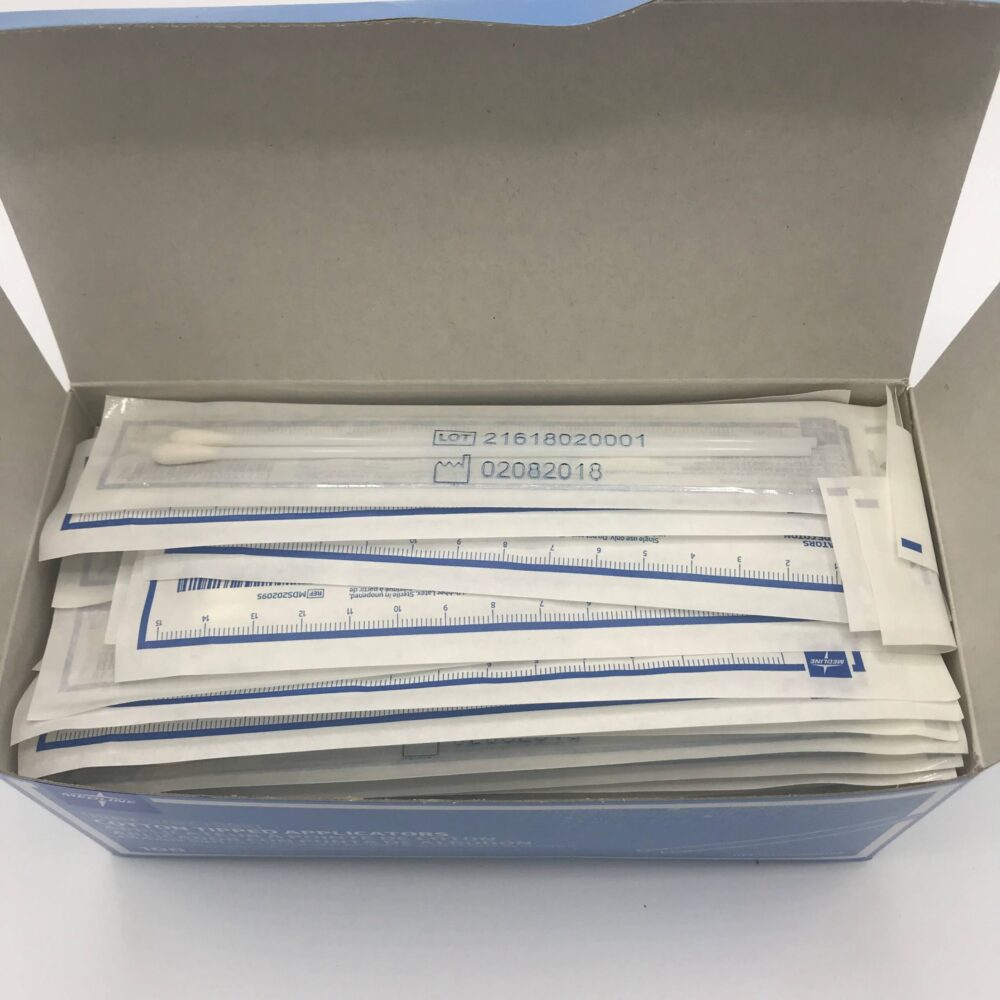 MedLine MDS202095Z Cotton Tipped Applicators 6 in Plastic Shaft (100 ...
