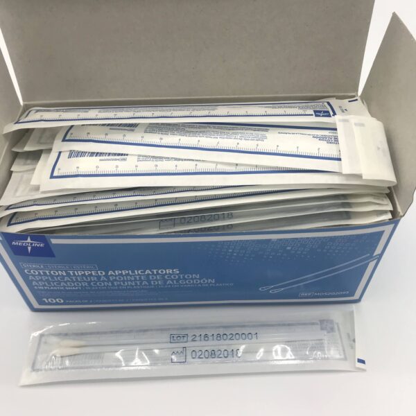 MedLine MDS202095Z Cotton Tipped Applicators 6 in Plastic Shaft (100 ...