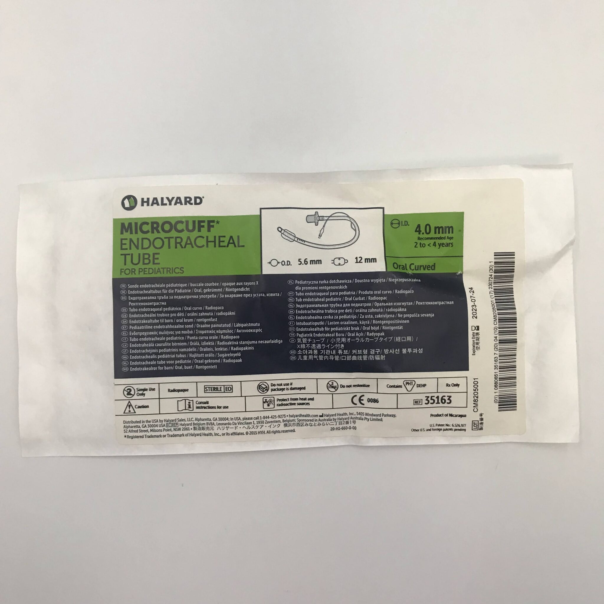 Halyard 35163 MicroCuff Endotracheal Tube, For pediatrics - GB TECH USA