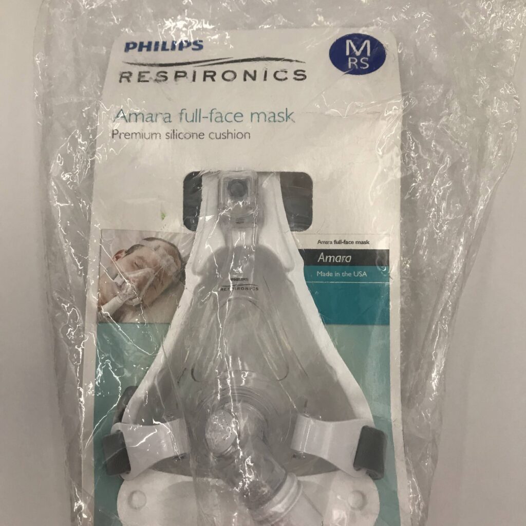 Respironics 1090226 Amara, Full Face Mask, Medium, W/RS Frame and HGR ...