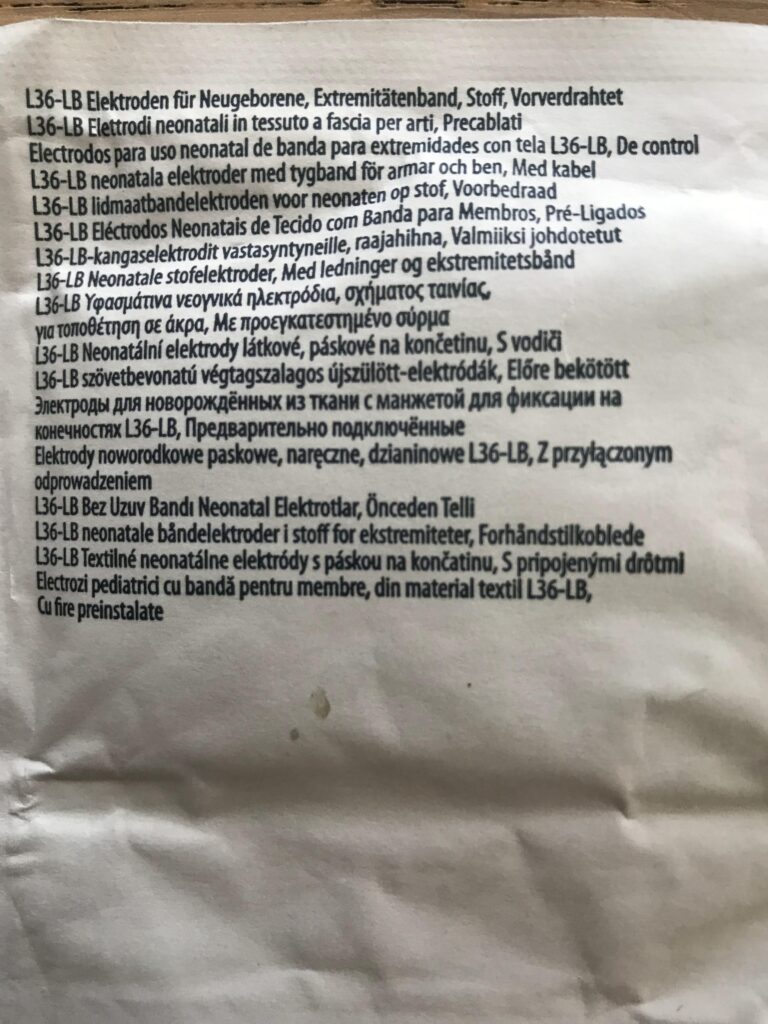 COVIDIEN EP30016 Kendall L36-LB Cloth Limb Band Neonatal Electrodes (3 ...