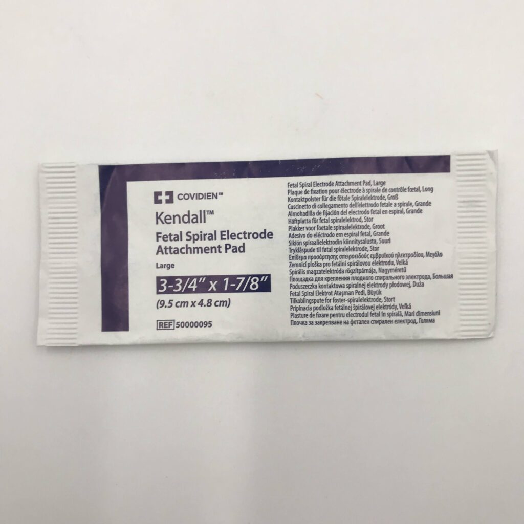 Covidien 50000095 Kendall Fetal Spiral Electrode Attachment Pad, Large ...