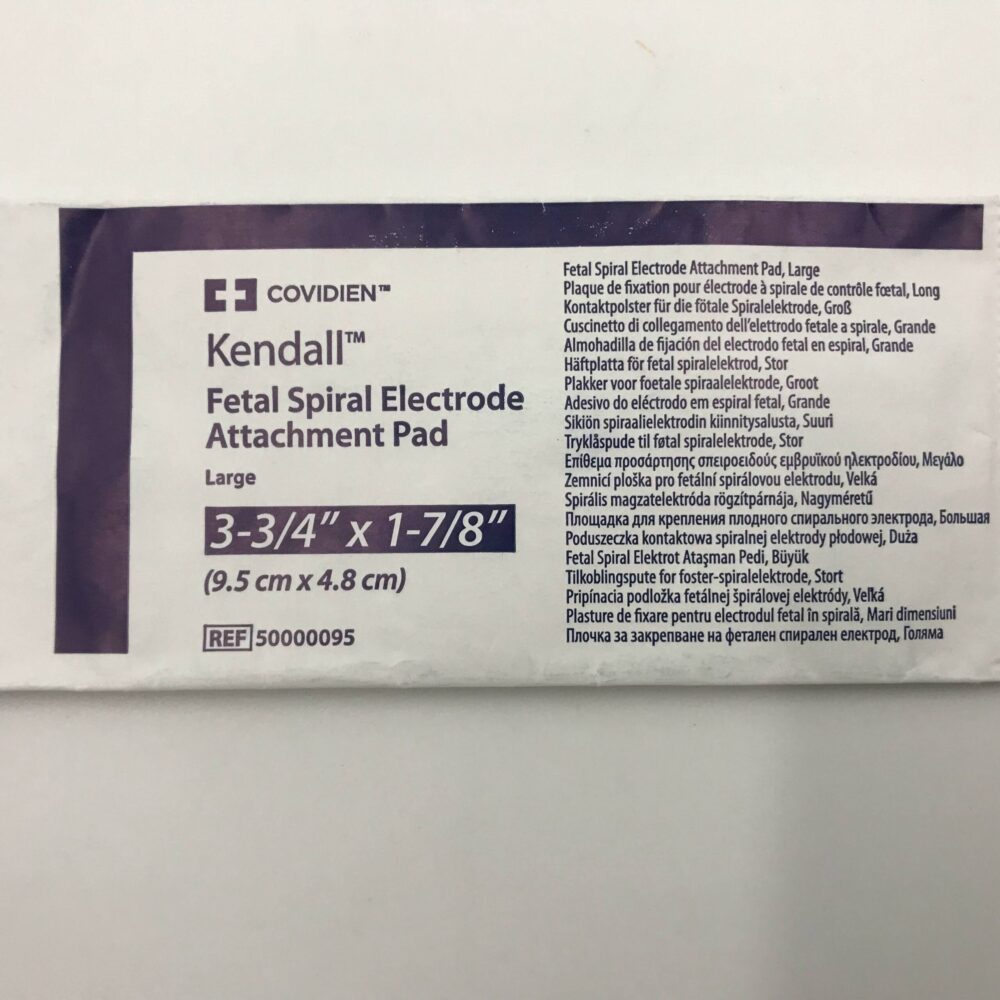 Covidien 50000095 Kendall Fetal Spiral Electrode Attachment Pad, Large ...