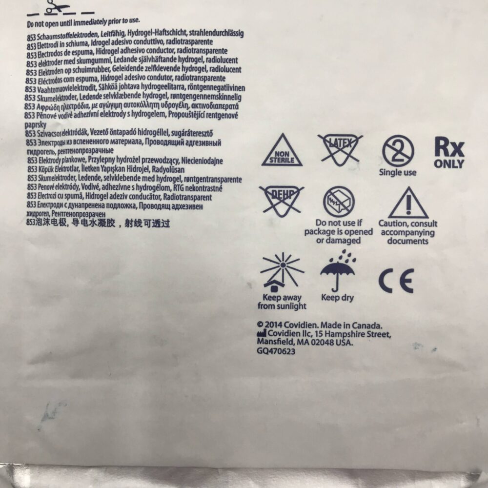 Covidien 22853 Kendall 853 Foam Electrodes (3/Pkg) (X) - GB TECH USA