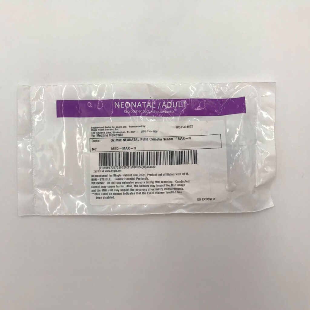 Medline MED-MAX-N OxiMax Neonatal Pulse Oximeter Sensor, Adult ...