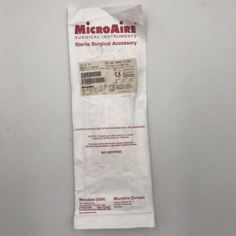 MicroAire K-10 SSTBur, Round Cutting, 8 Flutes x 2.3mm Diam. (x) - GB ...