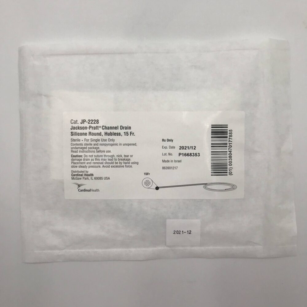 Cardinal Health JP-2228 Jackson-Pratt, Channel Drain Hubless, 15Fr (x ...