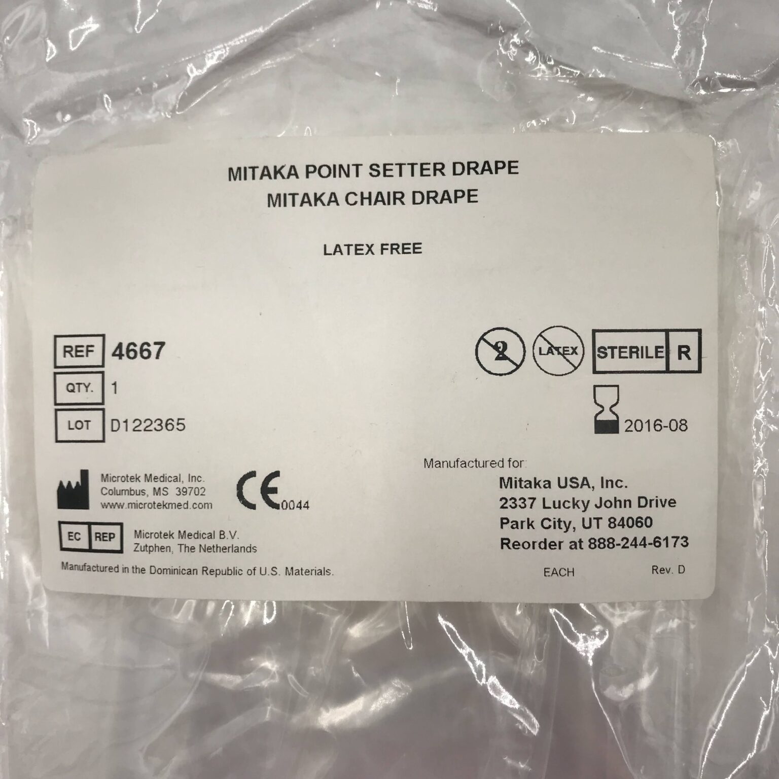 MicroTek Medical 4667 Mitaka Point Setter Drape, Mitaka Chair Drape (x ...