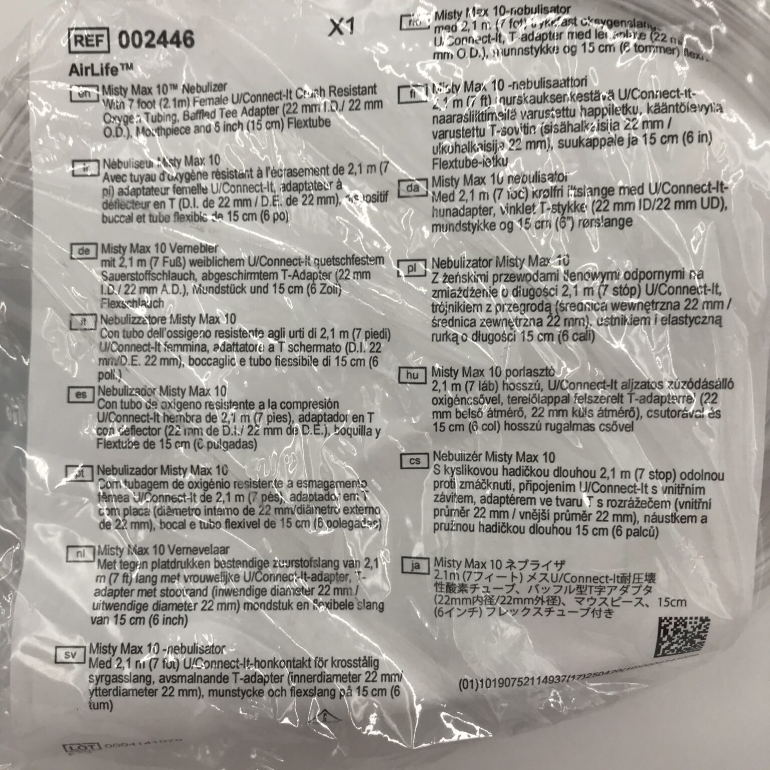 Vyaire 002446 AirLife Misty Max 10 Nebulizer with 7 foot Female u ...