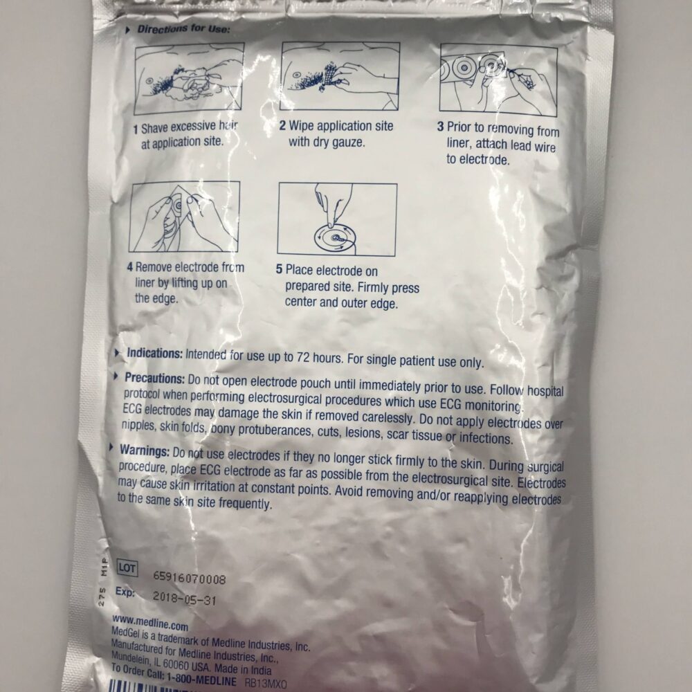 MedLine MDSM611950 MedGel ECG Electrode (50/Pckg) (x) – GB TECH USA