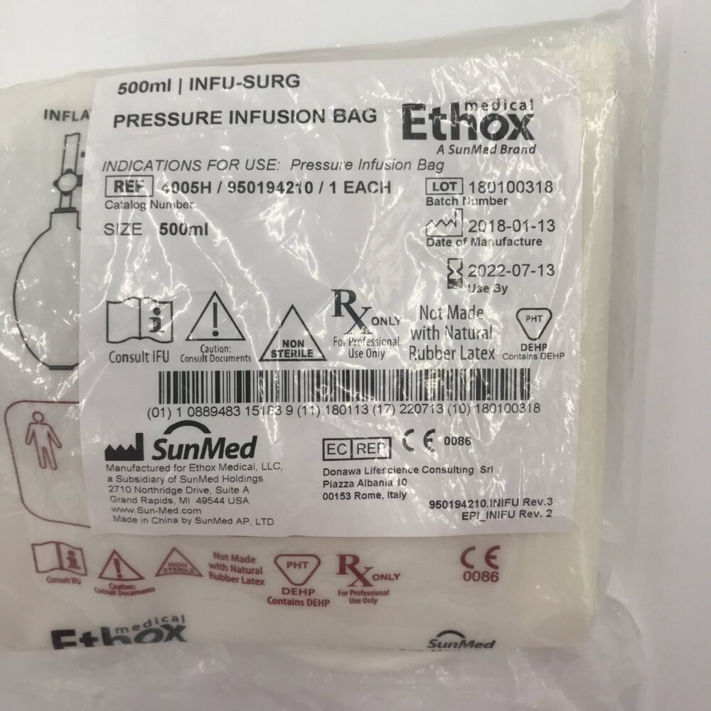 Sun Med 4005H Ethox Pressure Infusion Bag (x) - GB TECH USA