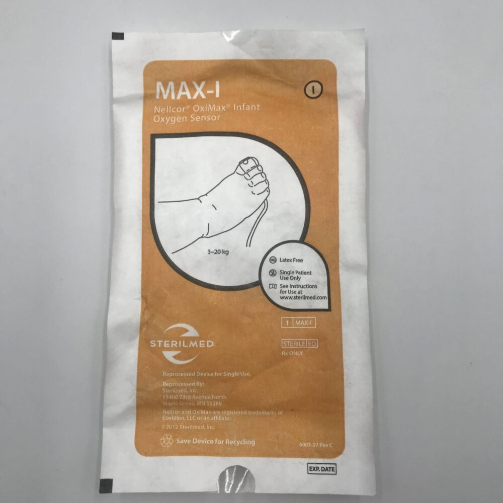 Covidien MAX-I Nellcor OxiMax Infant Oxygen Sensor (Reprocessed By ...