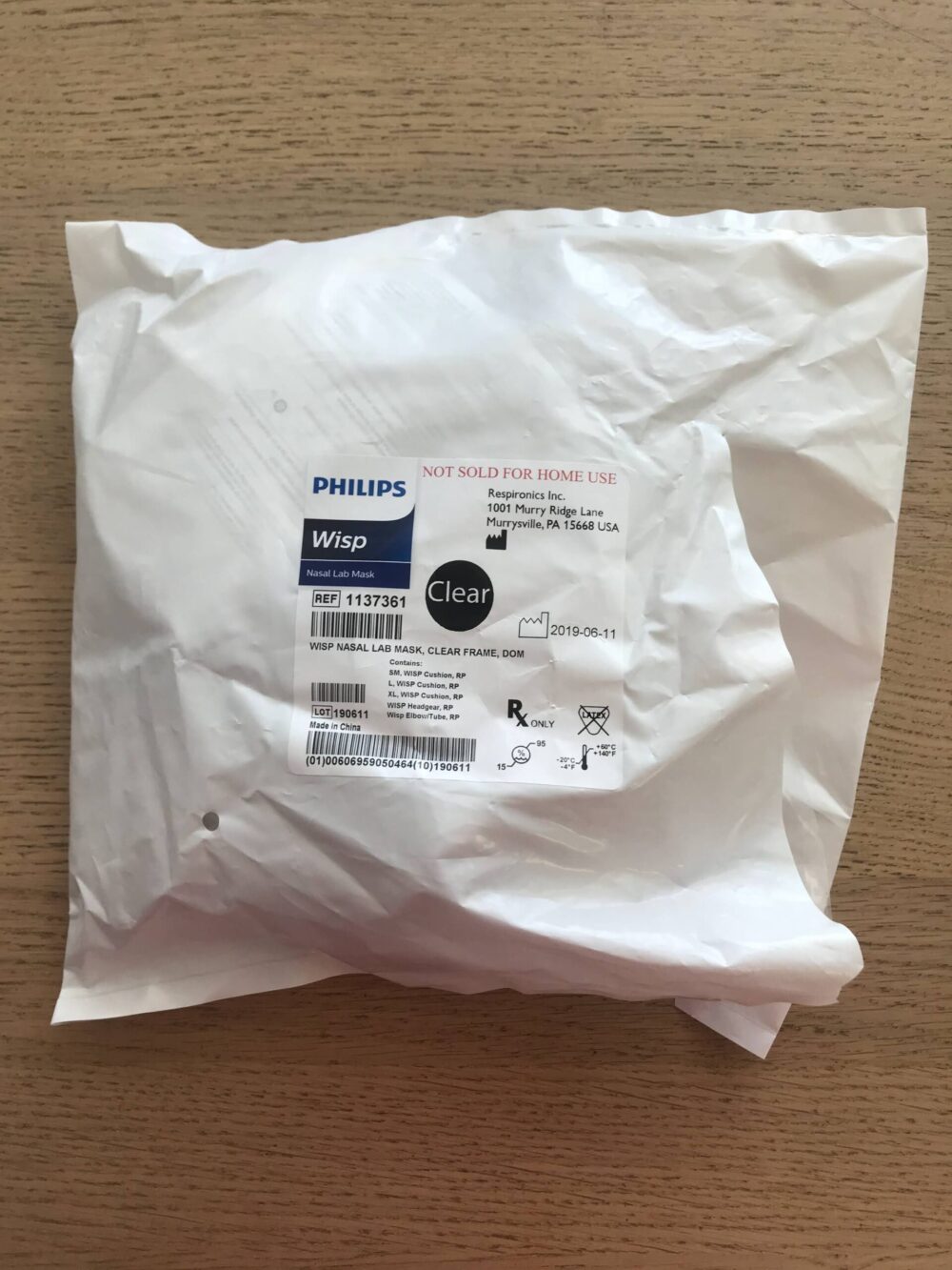 Respironics 1137361 Philips Wisp Nasal Lab Mask - GB TECH USA