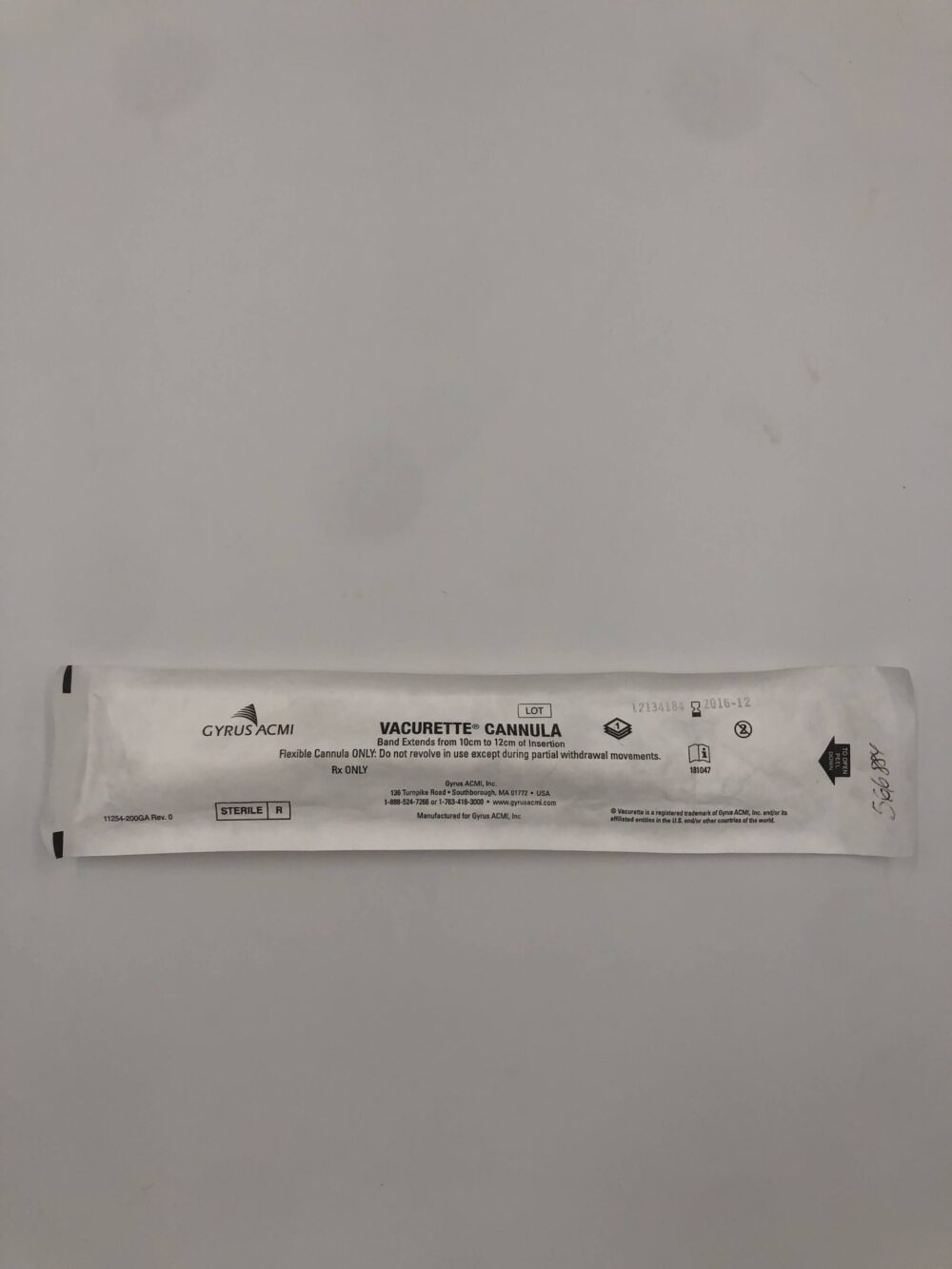 Gyrus Acmi 21555 Vacurette Cannula, Curved Rigid, 12mm (X) - GB TECH USA