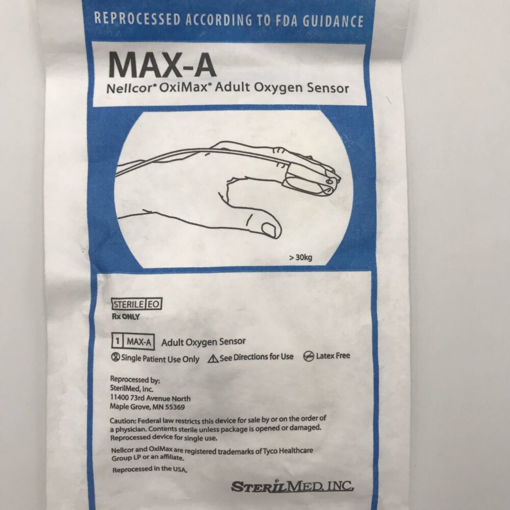 Covidien MAX-A Nellcor OxiMax Oxygen Sensor, Adult (Reprocessed By ...