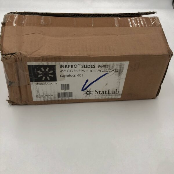 StatLab 601 InkPro Slides, White 45° Corners 10 Gross/Case - GB TECH USA