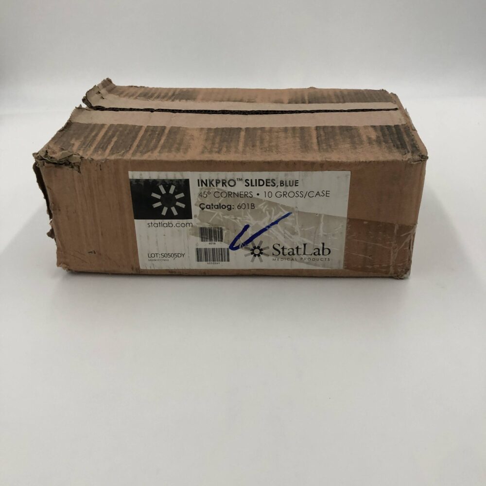 StatLab 601B InkPro Slides, Blue 45° Corners 10 Gross/Case - GB TECH USA