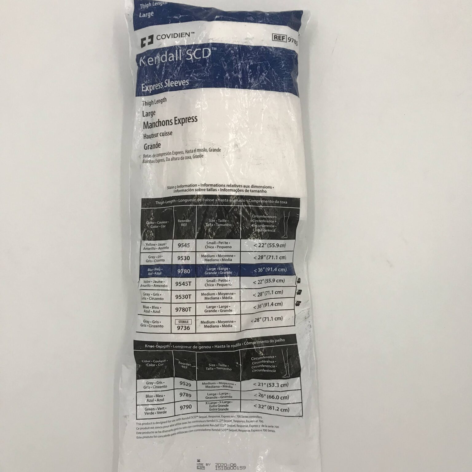 Covidien 9780 Kendall SCD, Express Sleeves, Thigh Length, L (x) - GB ...