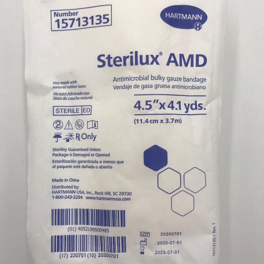 Hartmann 15713135 Sterilux AMD Antimicrobial Bulky Gauze Bandage - GB ...