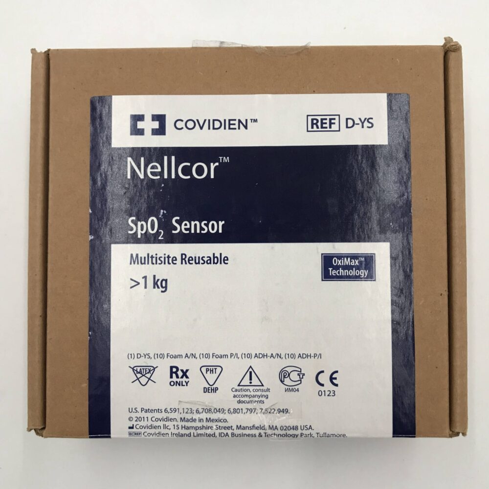 Covidien D-YS Nellcor OxiMax Technology Sp02 Sensor, Multisite Reusable ...