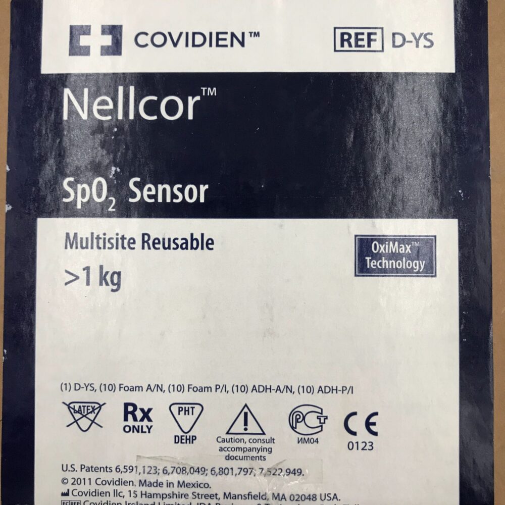 Covidien D-YS Nellcor OxiMax Technology Sp02 Sensor, Multisite Reusable ...