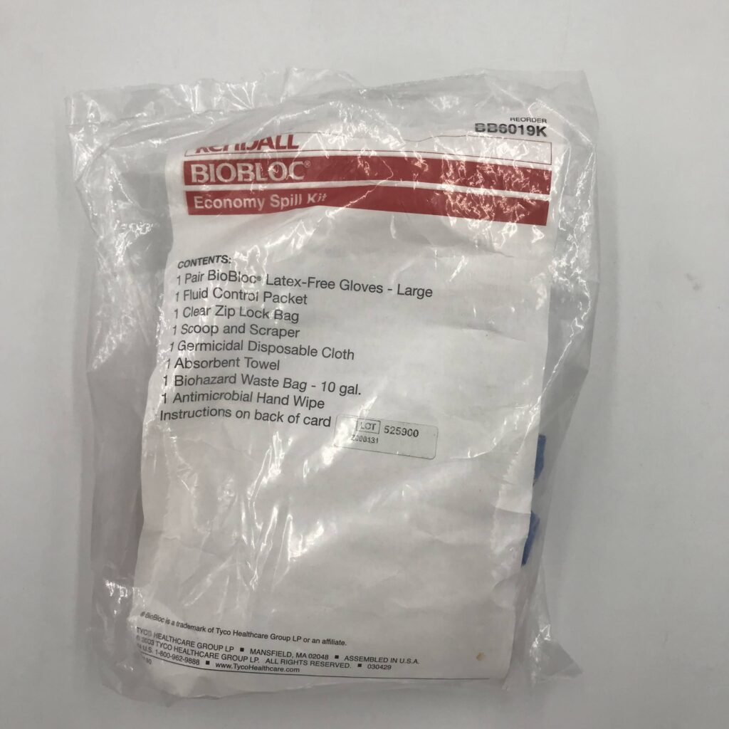 Tyco HealthCare BB6019K Kendall BIOBLOC Economy Spill Kit - GB TECH USA