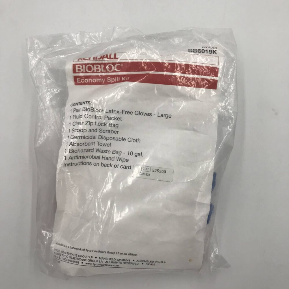 Tyco HealthCare BB6019K Kendall BIOBLOC Economy Spill Kit - GB TECH USA