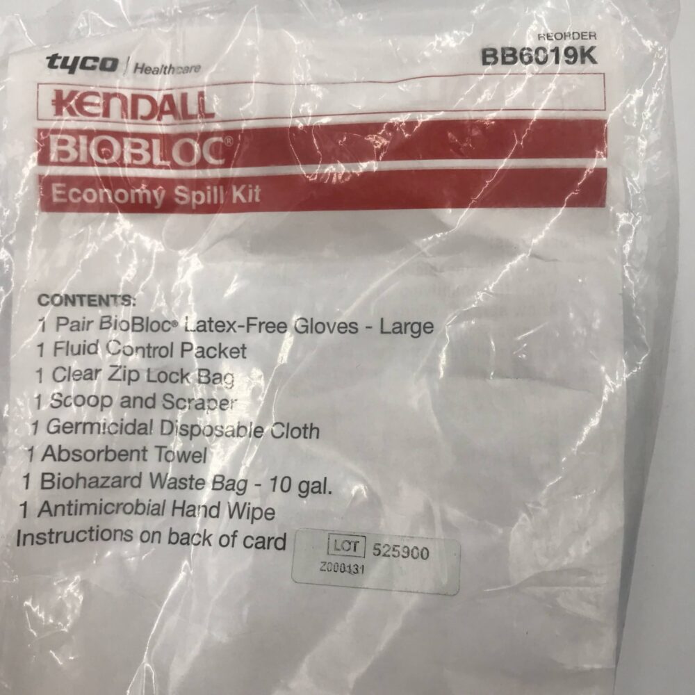 Tyco HealthCare BB6019K Kendall BIOBLOC Economy Spill Kit - GB TECH USA