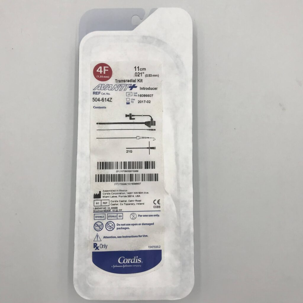 Cordis 504-614Z Avanti+ Introducer Transradial Kit, 4F (x) – GB TECH USA