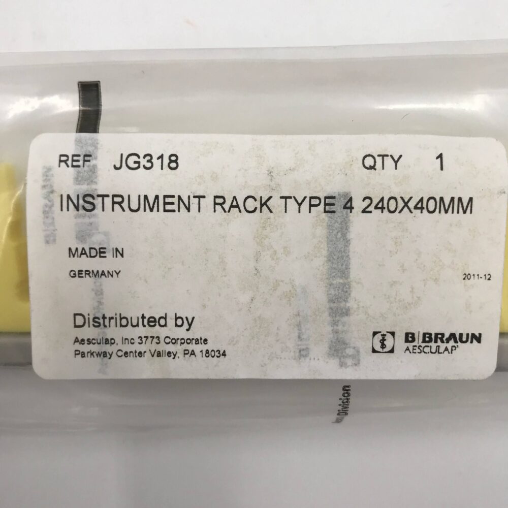 Braun JG318 Aesculap Instrument Rack Type 4, 240x40mm – GB TECH USA
