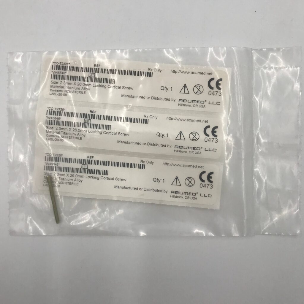 AcuMed CO-T2326 Locking Cortical Screw (2.3mmx26mm) Titanium Alloy - GB ...