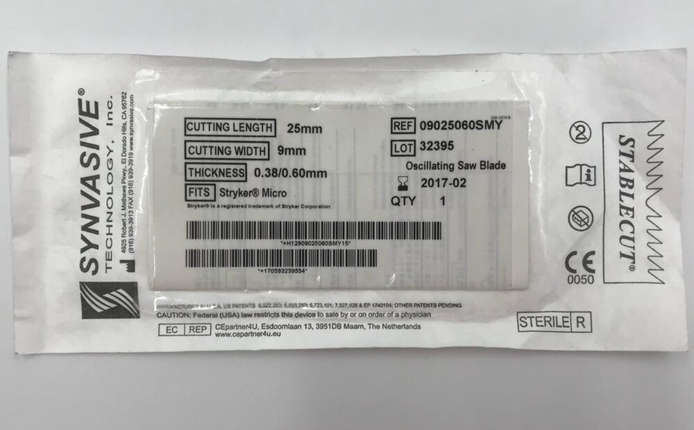 Synvasive Technology 09025060SMY Oscillating Saw Blade, 25mm (x) - GB ...