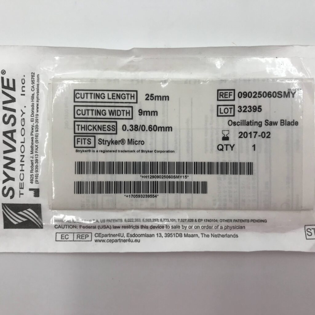 Synvasive Technology 09025060SMY Oscillating Saw Blade, 25mm (x) - GB ...