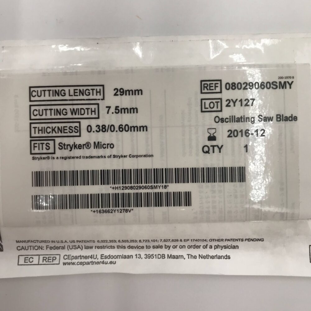 Synvasive Technology 08029060SMY Oscillating Saw Blade 29mm (x) - GB ...