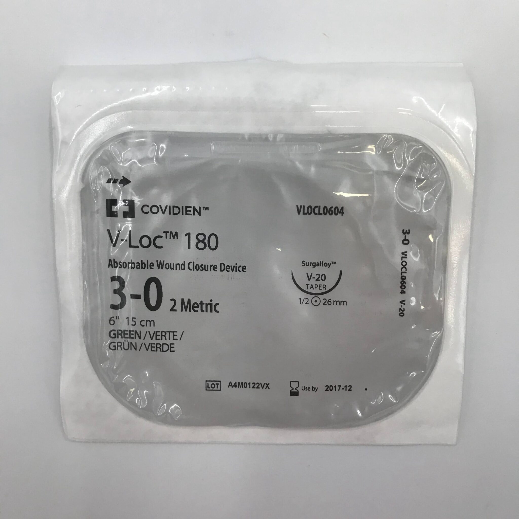 Covidien VL0CL0604 V-Loc 180 Absorbable Wound Closure Device 3-0 (2 ...