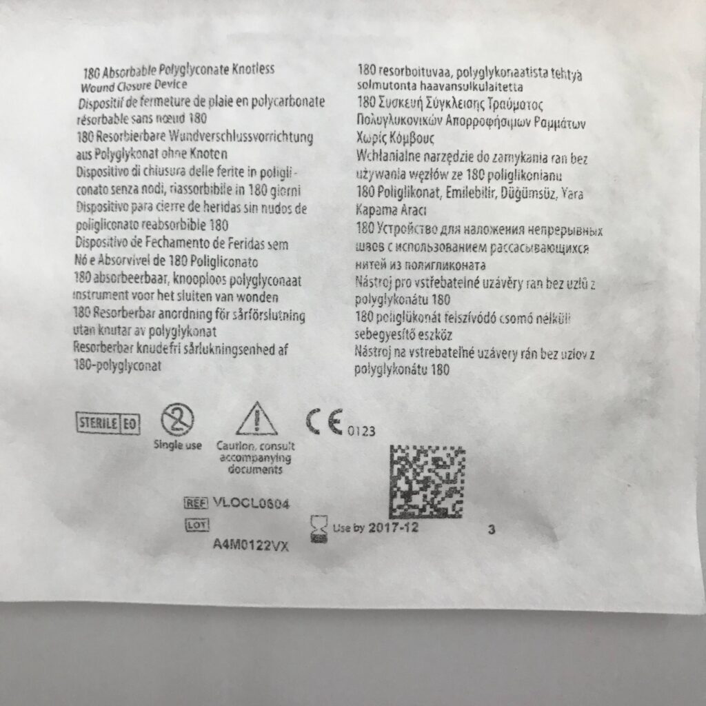 Covidien VL0CL0604 V-Loc 180 Absorbable Wound Closure Device 3-0 (2 ...