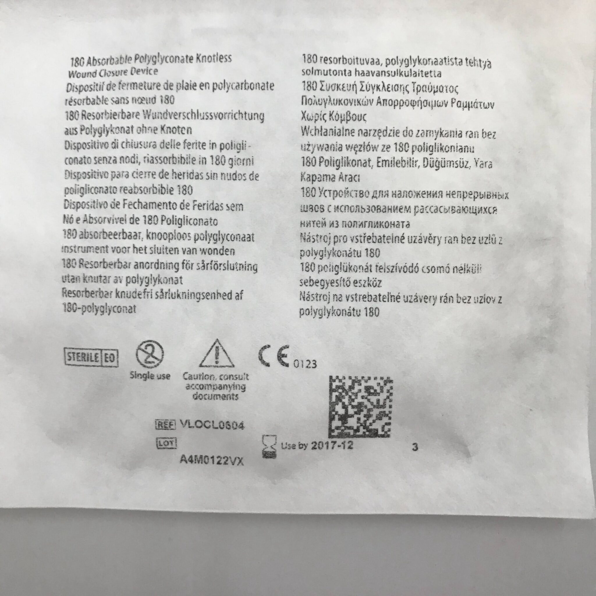 Covidien VL0CL0604 V-Loc 180 Absorbable Wound Closure Device 3-0 (2 ...