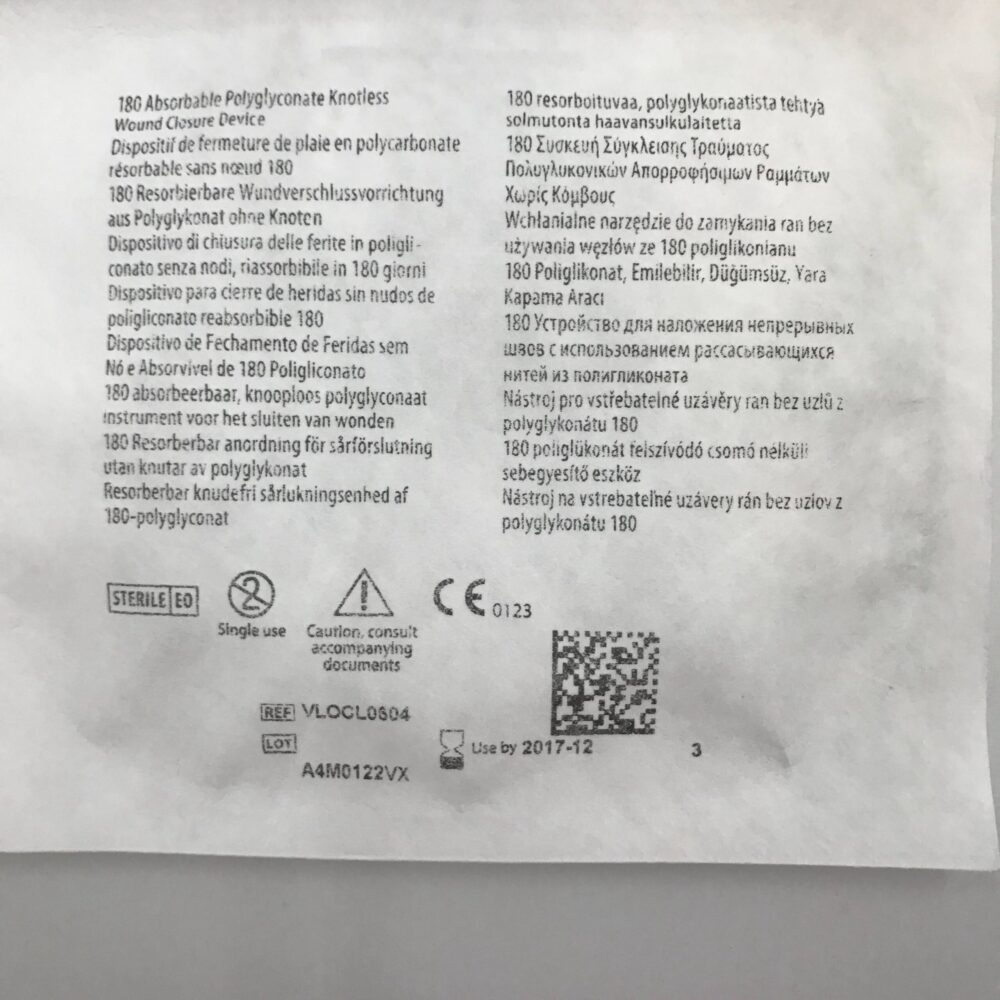 Covidien VL0CL0604 V-Loc 180 Absorbable Wound Closure Device 3-0 (2 ...