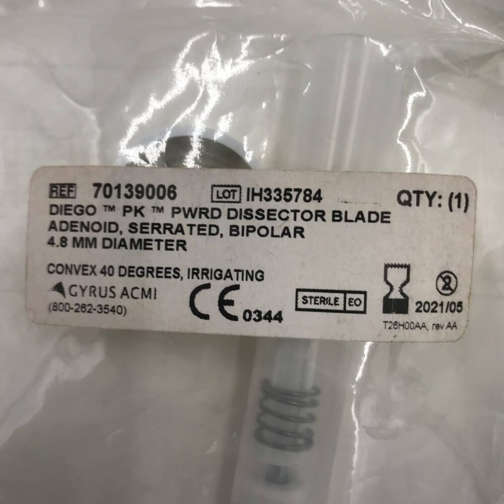 Gyrus 70139006 Diego PK Pwrd Dissector Blade Adenoid, Serrated, Bipolar ...