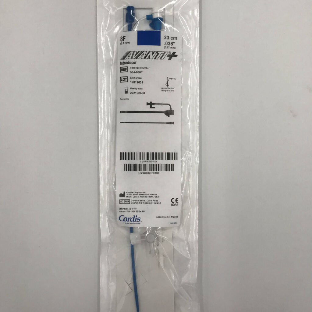 Cordis 504-608T Avanti+ Introducer, 8F (x) – GB TECH USA