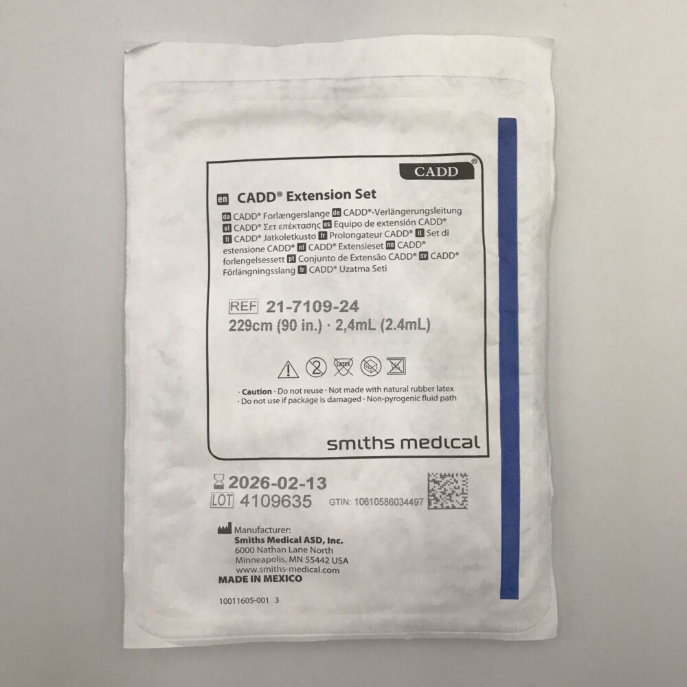 Smiths Medical 21-7109-24 CADD Extension Set, 2.4mL 229cm - GB TECH USA