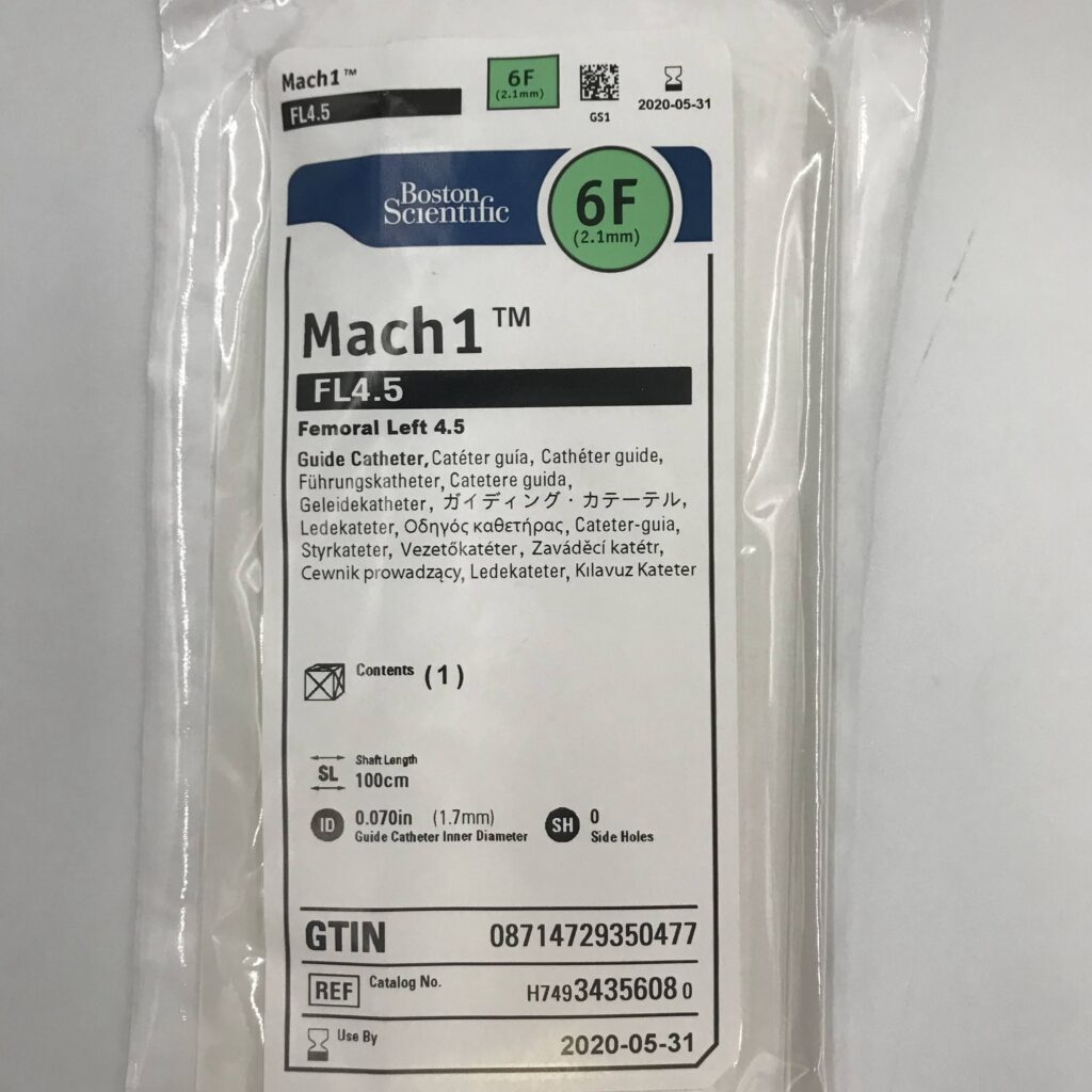 Boston Scientific 3435608 Mach1 FL4.5 Femoral Left 4.5, Guide Catheter ...