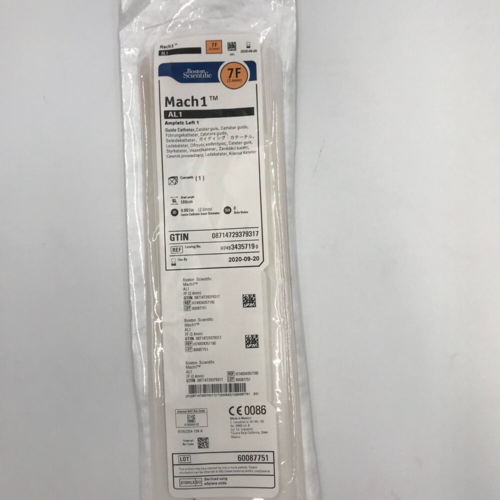 Boston Scientific 3435719 Mach1 AL1 Amplatz Left 1 Guide Catheter, 7F ...