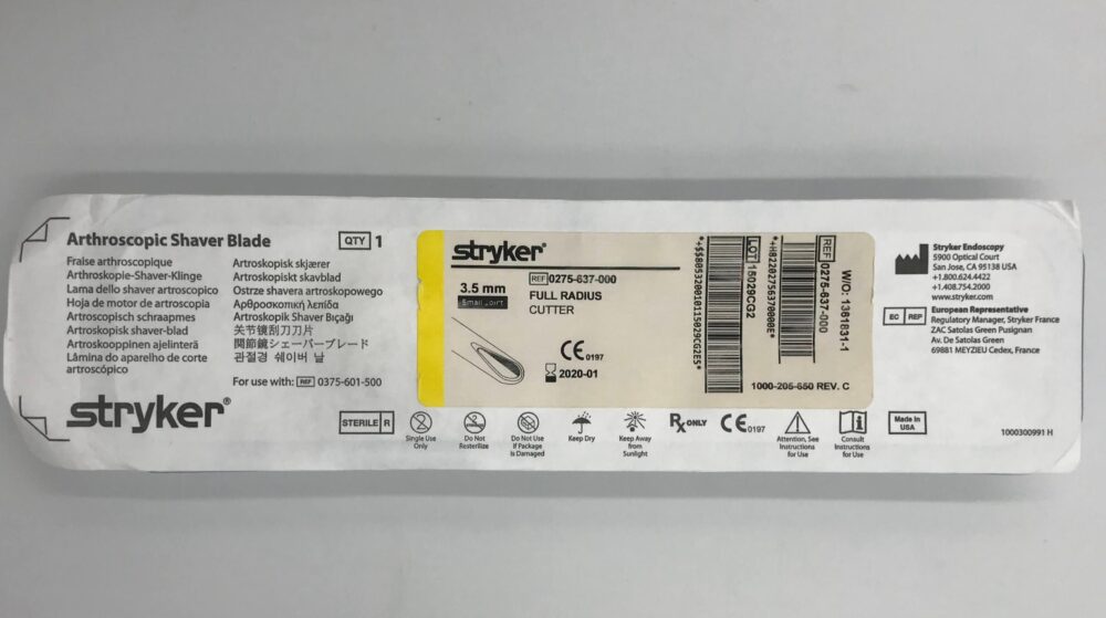 Stryker 0275-637-000 Full Radius Cutter, 35mm, Small (x) - GB TECH USA