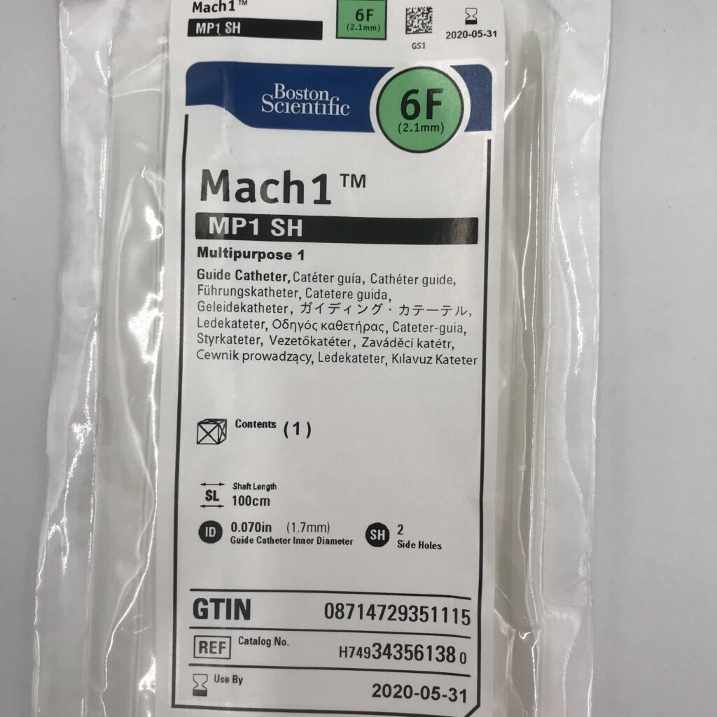 Boston Scientific 34356138 Mach1 MP1 SH Multipurpose 1 Guide Catheter ...