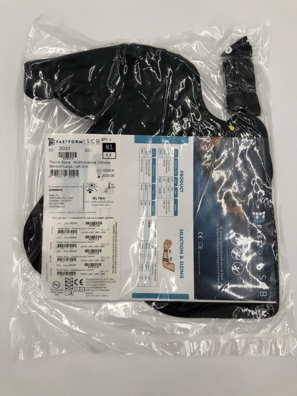 BREG 3031 FastForm SCB Thumb Spica Multifunctional Orthosis Med/Lg ...